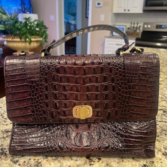 Brahmin | Bags | Vintage Brahmin Kaitlin Top Handle Briefcaseipod Case ...